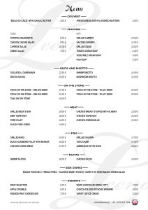Our menus – Leeno's Restaurant